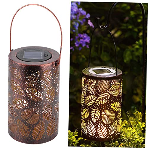 Outdoor Solar Lanterns Hanging Lights Hollowed Out Courtyard Lamp Decorative Wall Lamps for Garden Backyard Home