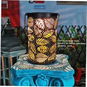 Outdoor Solar Lanterns Hanging Lights Hollowed Out Courtyard Lamp Decorative Wall Lamps for Garden Backyard Home