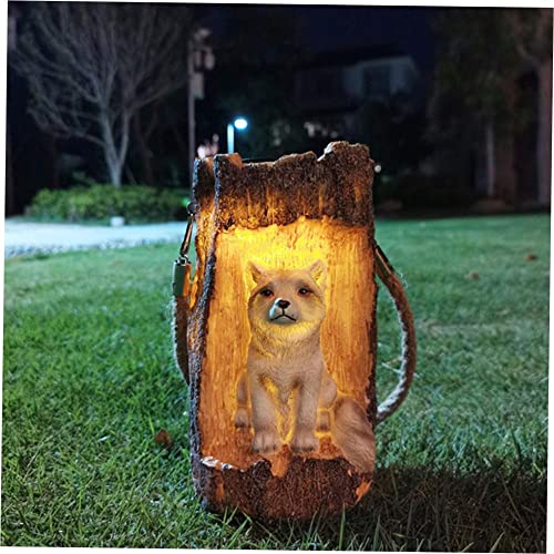 Enhance Your Garden Decor with Resin Animal-Themed Solar Hanging Lantern - Waterproof Outdoor Courtyard Lighting for Balcony and Patio