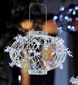 small white solar star lantern