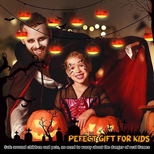 Halloween Pumpkin Lights with Remote and Timer 2 Pieces Flameless Jack O Lantern Pumpkin LED Candles Smart Candle Lights Battery Operated for Halloween Thanksgiving Day Outdoor Pumpkin Decor(Orange)