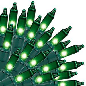 christmas lights indoor outdoor, 150-count lights incandescent mini string light, 120v ul certified green wire lights for st patricks day patio, holiday, party, home, garden, easter decorations, green