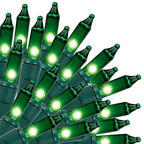 Christmas Lights Indoor Outdoor, 150-count Lights Incandescent Mini String Light, 120V UL Certified Green Wire Lights for St Patricks Day Patio, Holiday, Party, Home, Garden, Easter Decorations, Green