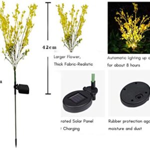 Solar LED Artificial Flower, EONANT Outdoor Waterproof Courtyard Garden Decorative lamp, Solar Lawn Floor lamp (2pcs) (Canola Flowers)