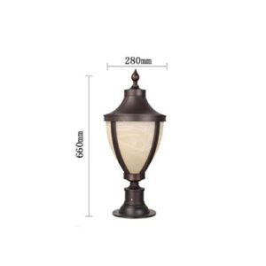 ZHAOLEI Cylinder Lamp Wall Lamp Outdoor Garden Waterproof Door Post Lamp Outdoor Landscape European Style Courtyard Lamp Garden LED Door Lamp Outdoor