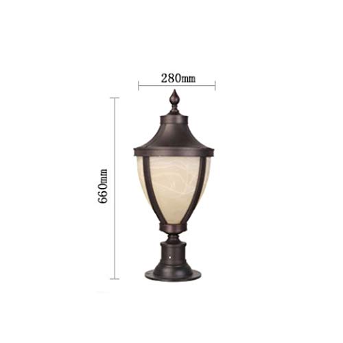 ZHAOLEI Cylinder Lamp Wall Lamp Outdoor Garden Waterproof Door Post Lamp Outdoor Landscape European Style Courtyard Lamp Garden LED Door Lamp Outdoor