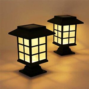 sfridq solar lawn column lights outdoor courtyard pillar lamp garden lights waterproof landscape street lamp decoration landscape street stigma floor lamps