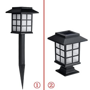 SFRIDQ Solar Lawn Column Lights Outdoor Courtyard Pillar Lamp Garden Lights Waterproof Landscape Street Lamp Decoration Landscape Street Stigma Floor Lamps