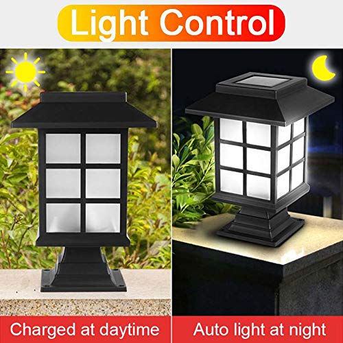 SFRIDQ Solar Lawn Column Lights Outdoor Courtyard Pillar Lamp Garden Lights Waterproof Landscape Street Lamp Decoration Landscape Street Stigma Floor Lamps