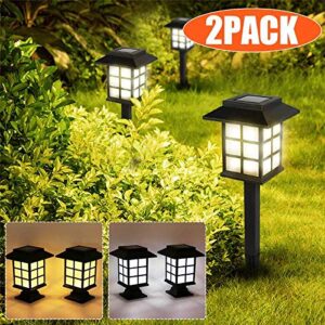 SFRIDQ Solar Lawn Column Lights Outdoor Courtyard Pillar Lamp Garden Lights Waterproof Landscape Street Lamp Decoration Landscape Street Stigma Floor Lamps