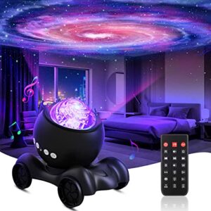 enokik galaxy projector, star projector built-in bluetooth speaker, night light projector for kids adults, aurora projector for home decor/relaxation/party/music/gift (black)