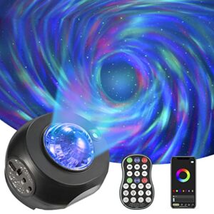 galaxy projector star lights projector, newitee star ceiling night light projector with bluetooth speaker and remote control barred spiral galaxy projector for bedroom home room