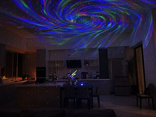 Galaxy Projector Star Lights Projector, NEWITEE Star Ceiling Night Light Projector with Bluetooth Speaker and Remote Control Barred Spiral Galaxy Projector for Bedroom Home Room