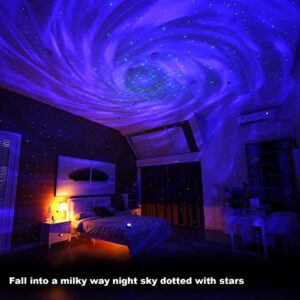 Galaxy Projector Star Lights Projector, NEWITEE Star Ceiling Night Light Projector with Bluetooth Speaker and Remote Control Barred Spiral Galaxy Projector for Bedroom Home Room