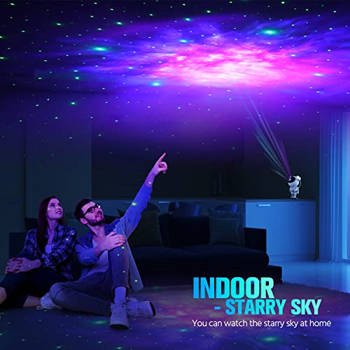 Galaxy Projector Night Light, Star Projector with Timer, Remote Control, Astronaut Nebula Projector Suitable for Kids Bedroom, Game Room and Holiday Gift