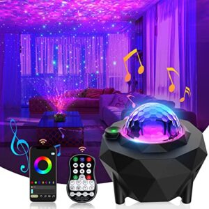 star projector, zonqoonz galaxy projector with app remote control, bluetooth music speaker aurora projector, night light projector for kids adults gaming room, home theater, birthday, party