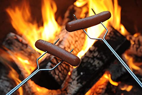 Begatter Marshmallow Roasting Sticks, Extendable Long Smores Sticks & Hot Dog Forks for Fire Pit Campfire, Telescoping Heavy Duty Campfire Forks, 4PCS with Carry Case