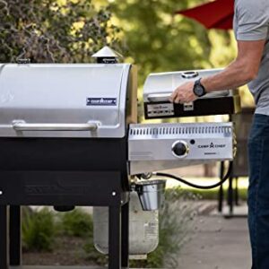 Camp Chef Sidekick Sear Grill Accessory, BBQ Deluxe Grill Box included, 14" cooking system compatible, Stainless/Black