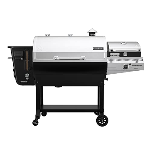 Camp Chef Sidekick Sear Grill Accessory, BBQ Deluxe Grill Box included, 14" cooking system compatible, Stainless/Black