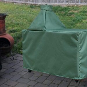 Mini Lustrous Cover for Large Big Green Egg, Large Ceramic Egg Type Kamado Table Cover with Heavy Duty and Waterproof Fabric, Large（60”Lx27”Wx31”H）