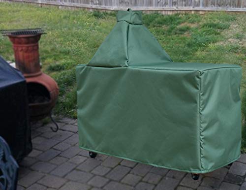 Mini Lustrous Cover for Large Big Green Egg, Large Ceramic Egg Type Kamado Table Cover with Heavy Duty and Waterproof Fabric, Large（60”Lx27”Wx31”H）