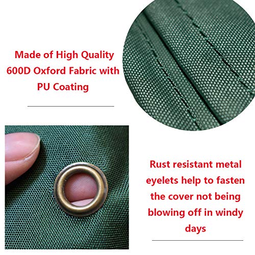 Mini Lustrous Cover for Large Big Green Egg, Large Ceramic Egg Type Kamado Table Cover with Heavy Duty and Waterproof Fabric, Large（60”Lx27”Wx31”H）