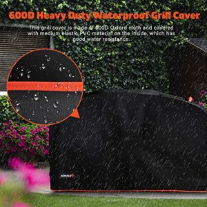 SUNVALUE Heavy Duty Waterproof Grill Cover, 72 inches BBQ Grill Cover for Outdoor Grill, UV/Fade/Wind/Moisture/Rip Resistant, Gas Grill Cover for Weber, Char-Broil, Nexgrill, Dyna-Glo Grills, etc.