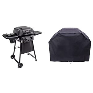 char-broil classic 280 2-burner liquid propane gas grill with side burner & 2 burner medium basic grill cover