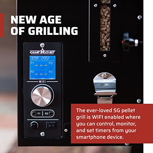 Camp Chef 24 in. WIFI SmokePro SG Pellet Grill & Smoker - WIFI & Bluetooth Connectivity (Black)