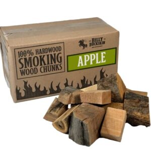 Apple Smoking Wood Chunks by Billy Buckskin Co. | All-Natural BBQ Wood Chunks | Delicious Smokey Fruity Flavor | 3.5 Pound Bag of Wood Chunks