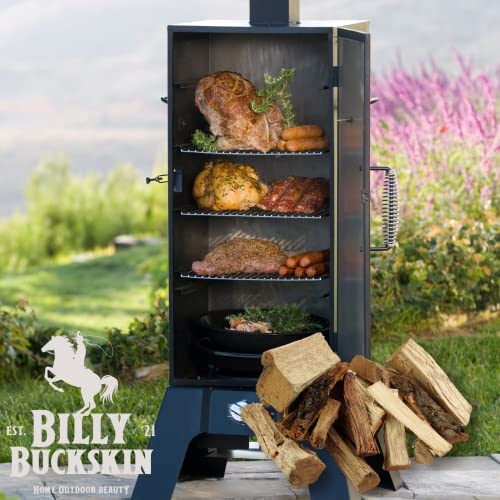 Apple Smoking Wood Chunks by Billy Buckskin Co. | All-Natural BBQ Wood Chunks | Delicious Smokey Fruity Flavor | 3.5 Pound Bag of Wood Chunks