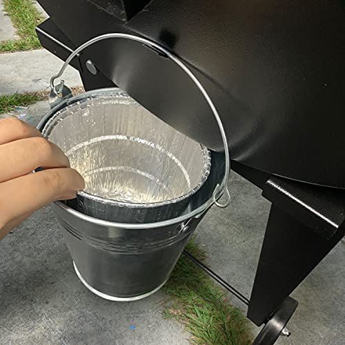 Entsong 15 Pack Drip Grease Bucket Liner Replacement for Traeger HDW152, Smoker Disposable Lines for Catching Grease, Compatible with Oklahoma Joe's, Z Grills, etc Grills Pellet