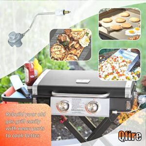 Qfire Regulator Replacement Compatible with Blue Rhino Razor GGC2030M 25 Inch Outdoor 2 Burner Portable LP Propane Gas Grill Griddle (Regulator)