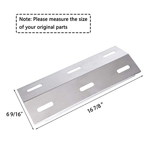 Hisencn Replacement Parts for Ducane 30400040, Stainless Steel Burner Tube, Heat Plate Replacement for Ducane 3 Burner 3100, 3200, 3400, DUCHD1, 30500048, 30500602, DUCHP1 Gas Grill