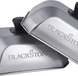 Blackstone 5207 Rectangle Basting Cover Small 2-Pack Griddle Accessories, Stainless Steel, Cheese Melting Dome and Steaming Cover, Best for Use on Flat Top Griddle Grill Cooking Indoor or Outdoor