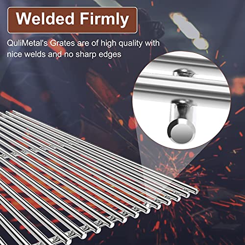 QuliMetal 304 Stainless Steel 7639 Cooking Grates for Weber Spirit 300 and Spirit II 300 Series, Spirit 700, Genesis Silver B & C, Genesis Gold B & C, Genesis Platinum B & C, Genesis 1000-3500