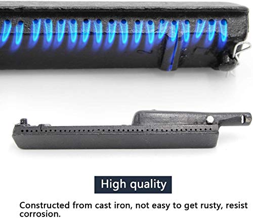 Hongso 13 3/4 Inch Gas Grill Cast Iron Burner Replacement Parts for Charbroil 463240804, 463247004, 463261406, Centro, Kirkland, Thermos Models, 3-Pack, (CBD901)