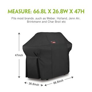 Kingkong 7108 Premium Grill Cover for Weber Summit 400-Series Gas Grills (Compared to The Weber 7108 Grill Cover) Including Grill Brush and Tongs