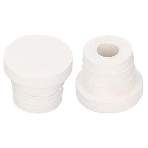 2Pcs Ladder Rubber Stopper Bumper,Replacement Safety Guard Swimming Pool Supplies,for Swimming Pool Ladders (White)