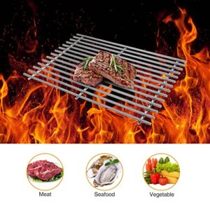 Lineslife 17.3" Cooking Grill Grate for Weber Genesis, Stainless Steel Gas Grill Grid Replacement for Outdoor, Camping, BBQ, 2PC