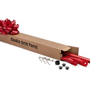 Studio Grill Parts - Legs and Hardware Kit for 18" / 22" Weber Kettle Grills (excluding 2015-2019 Master-Touch/Limited Ed. Kettle) (Red)