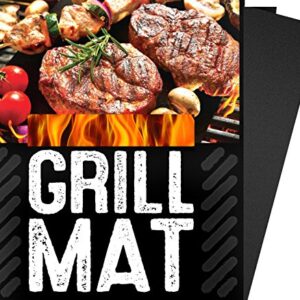 BBQ Grill Sheets Mat ,100% Non Stick Safe ,Extra Thick,Reusable and Dishwasher safe, 3 piece of (13"x15.75")