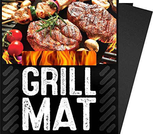 BBQ Grill Sheets Mat ,100% Non Stick Safe ,Extra Thick,Reusable and Dishwasher safe, 3 piece of (13"x15.75")