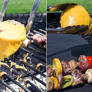 BBQ Grill Sheets Mat ,100% Non Stick Safe ,Extra Thick,Reusable and Dishwasher safe, 3 piece of (13"x15.75")