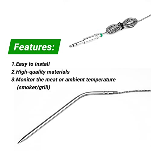 Stanbroil Meat Temperature Probe and Universal Meat Grill Thermometer Probe for Green Mountain Jim Bowie, Daniel Boone, and Davy Crockett Pellet Grills, Replacement Parts for GMG Part P-1035/GMGP40