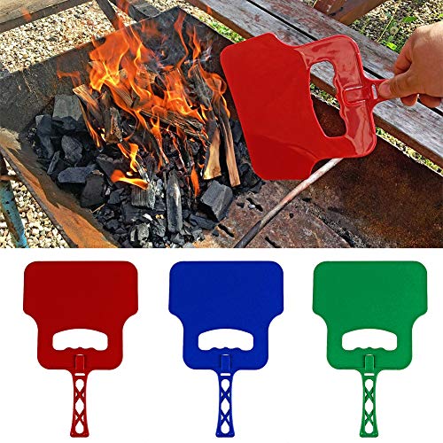 UXELY BBQ Hand Fan - Heat Resistant Plastic Barbecue Hand Fan BBQ Flame Blower, Random Color