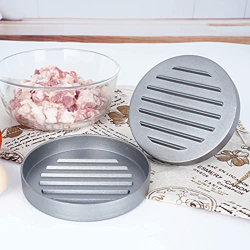 UIRIO Burger Press Patty Maker - Kitchen Mold Hamburger Press with 120 Parchment Papers - Non-Stick Sturdy and Easy to Use - Meat Beef Cheese Veggie Smash Burger Press