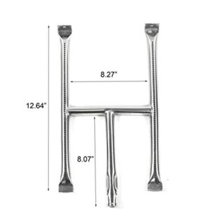 DELSbbq Stainless Steel BBQ Grill Burner Replacement for Blackstone 28 Inch Grill Top, 2 Pack Burner Tube with Screw