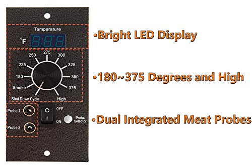 Digital Pro Controller with Meat Probes for Traeger Wood Pellet Grills, Replacement for Traeger Grills BAC365 Pro Series Controller