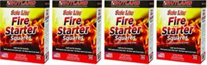 rutland 50b safe lite fire starter squares, 144 squares (fоur Расk)